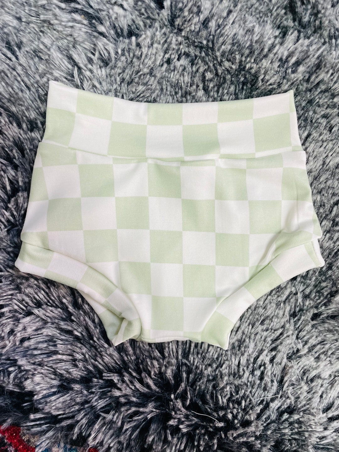 Checkered Sage Bummies | Baby Girl and Boy Lounge Bummies - Etsy