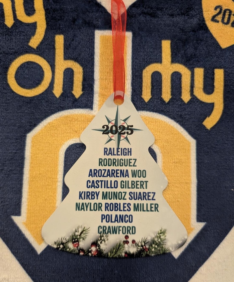 Seattle Mariners Player Tree 2025 Ornament Commemorative Season Fan ...