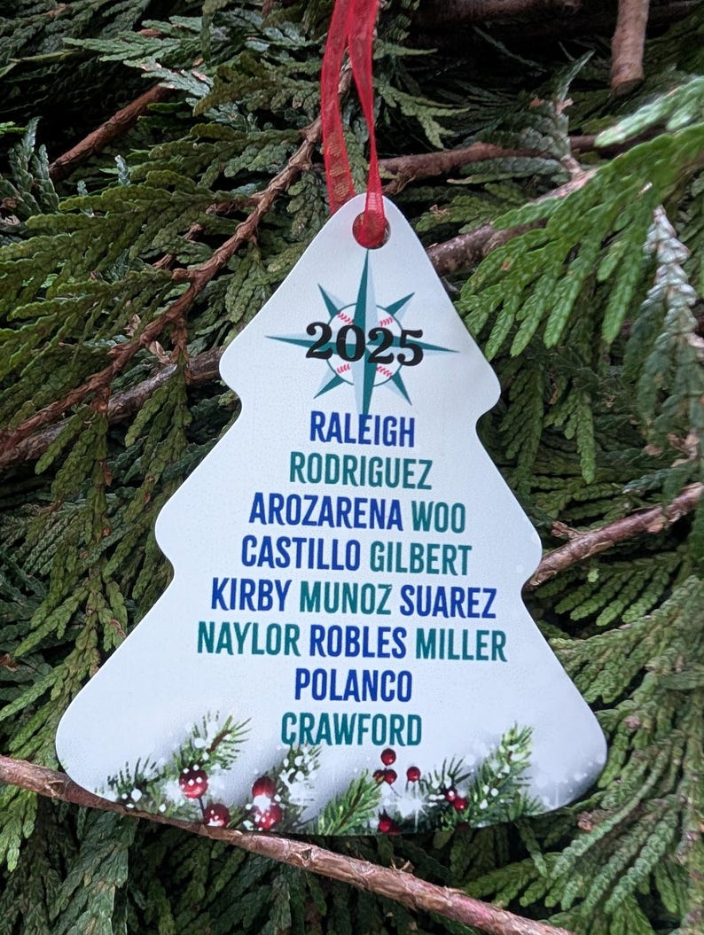 Seattle Mariners Player Tree 2025 Ornament Commemorative Season Fan ...