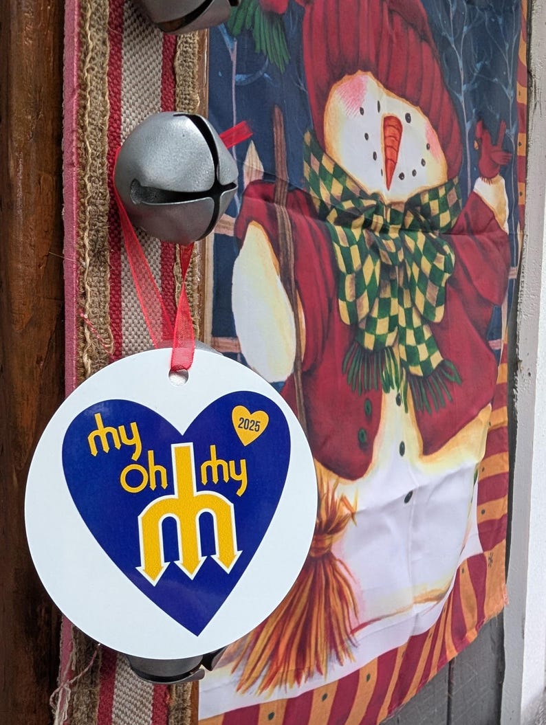I Love the Mariners 2025 Ornament - Trident Heart My Oh My Seattle ...
