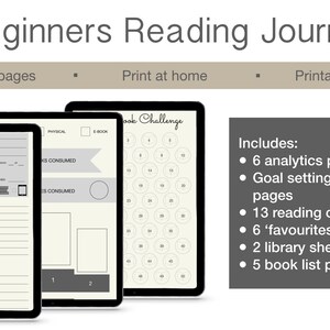 Beginner’s Reading Journal (printable / PDF) - Etsy UK