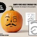 Mr. Mustache Pumpkin Carving Patterns/ Pumpkin Carving Stencils ...