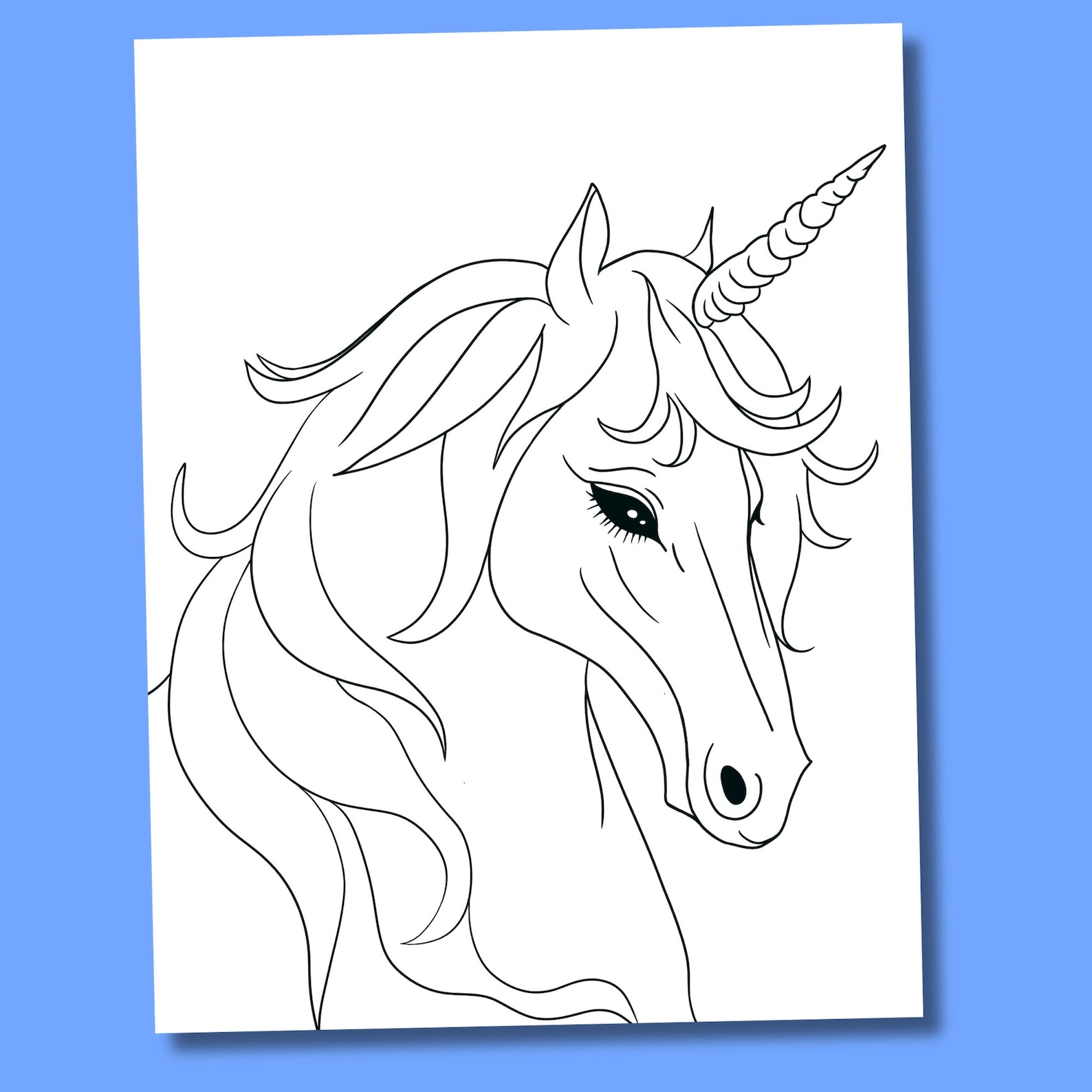 Unicorn Coloring Page, Unicorn Coloring Page Printable, Unicorn ...