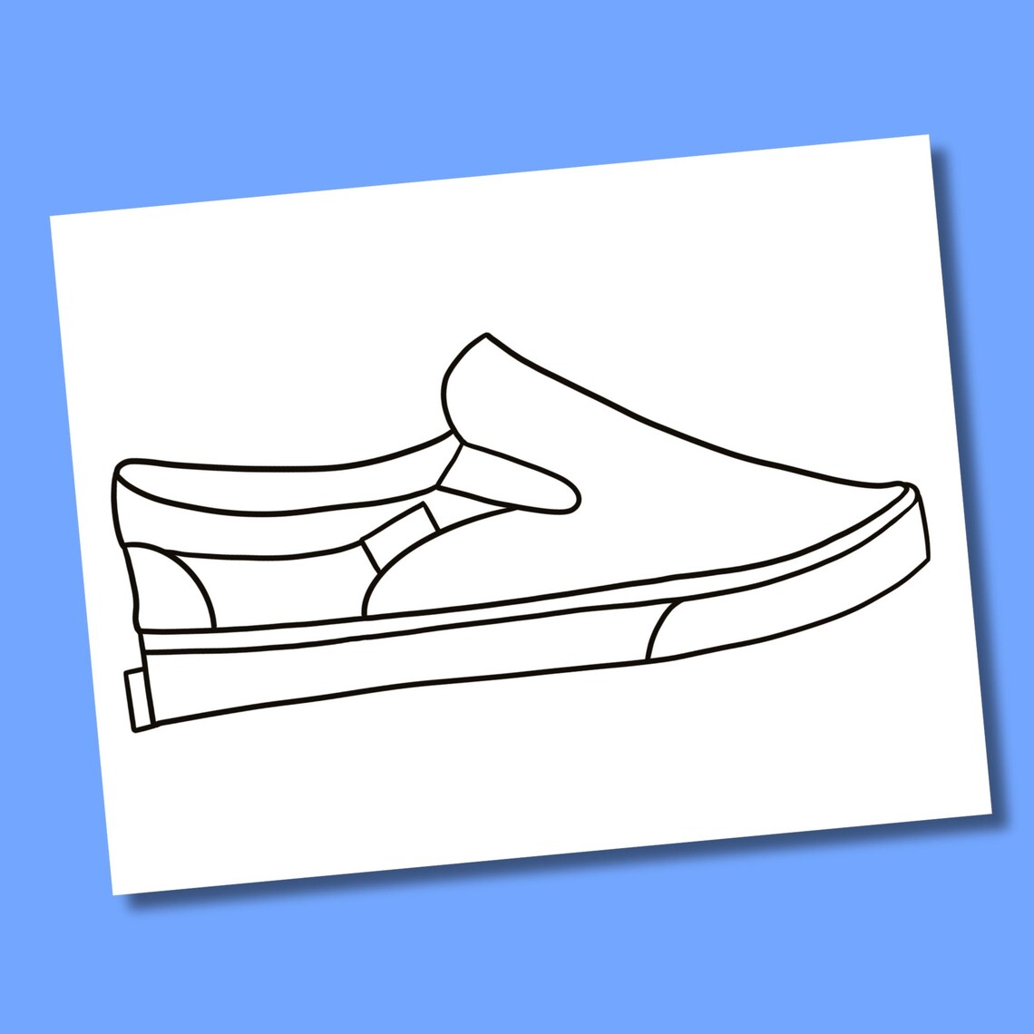 Blank Sneaker Coloring Page, Design a Shoe Coloring Page, PDF Coloring ...