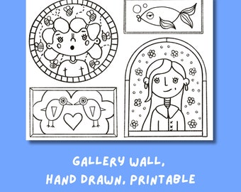 Sports Themed Coloring Page Hand Drawn Printable - Etsy