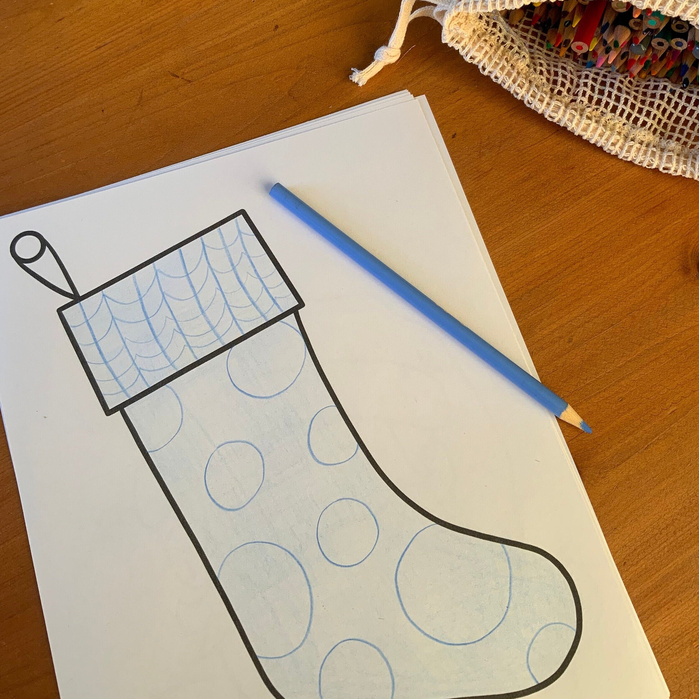 Christmas Stocking Coloring Page, Christmas Stocking Colouring Page ...