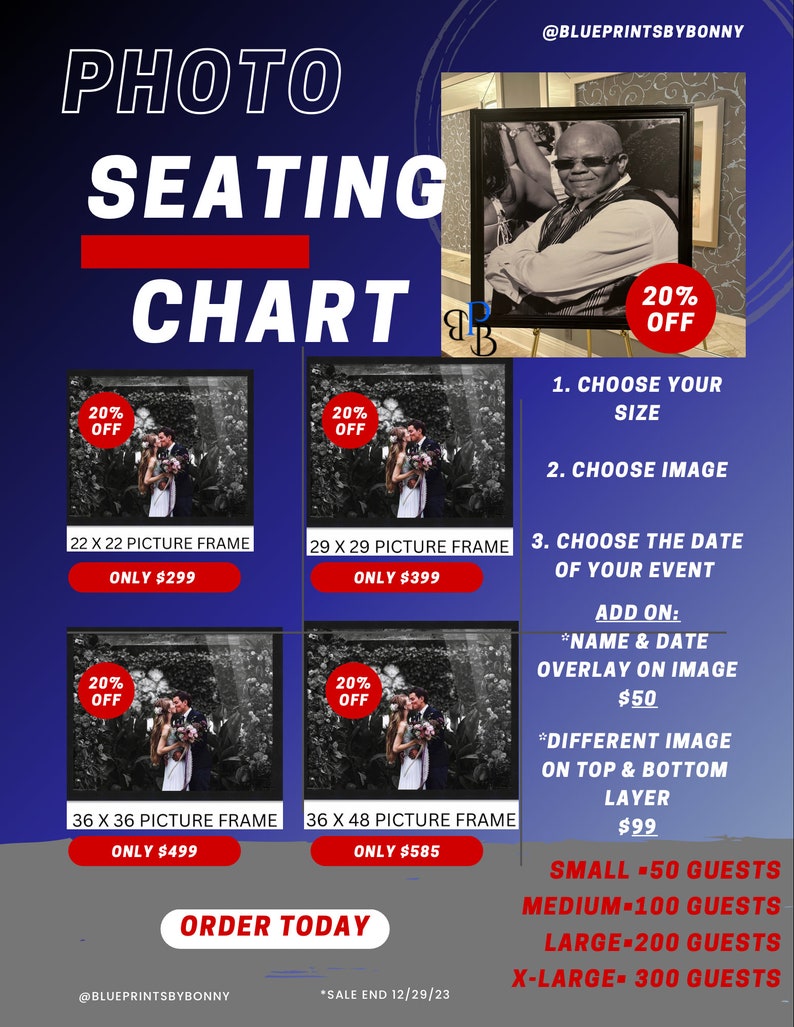 Magnetic Photo Seating Chart - Etsy