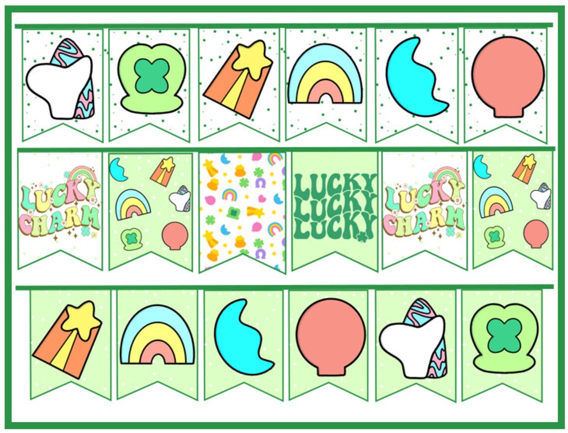 Lucky Charm Banner, St. Patrick's Day Banner, Happy St. Patrick's Day ...