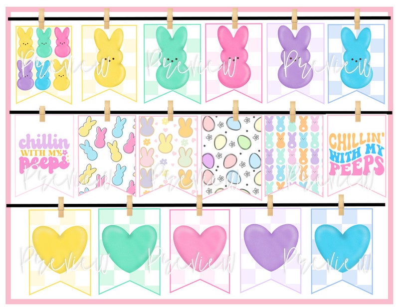 Peep Banner, Peeps, Easter Banner, Happy Easter, Spring Banner - Etsy