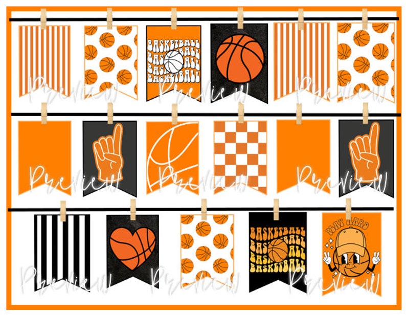 Basketball Banners, Basketball Posters, March Madness Themed Decor ...