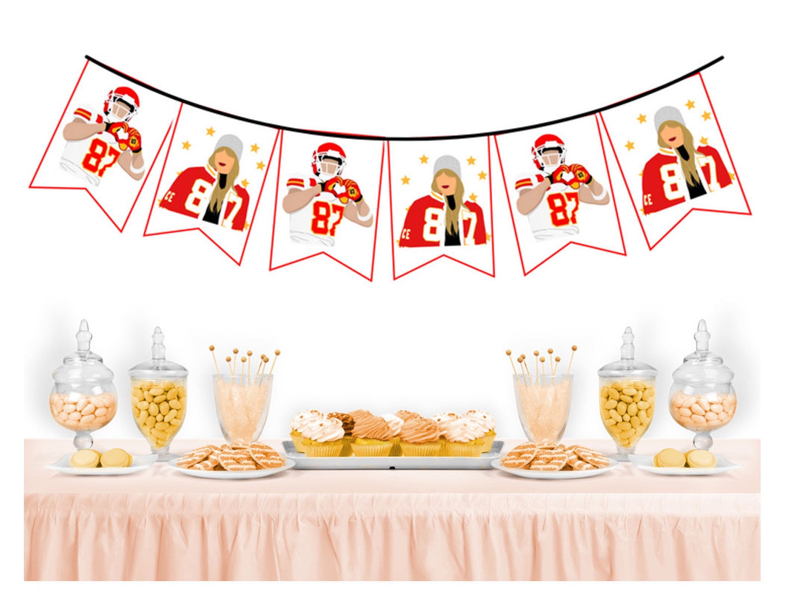 Taylor Swift Travis Kelce Banner, SWELCE Banner, Chiefs Banner, Super ...