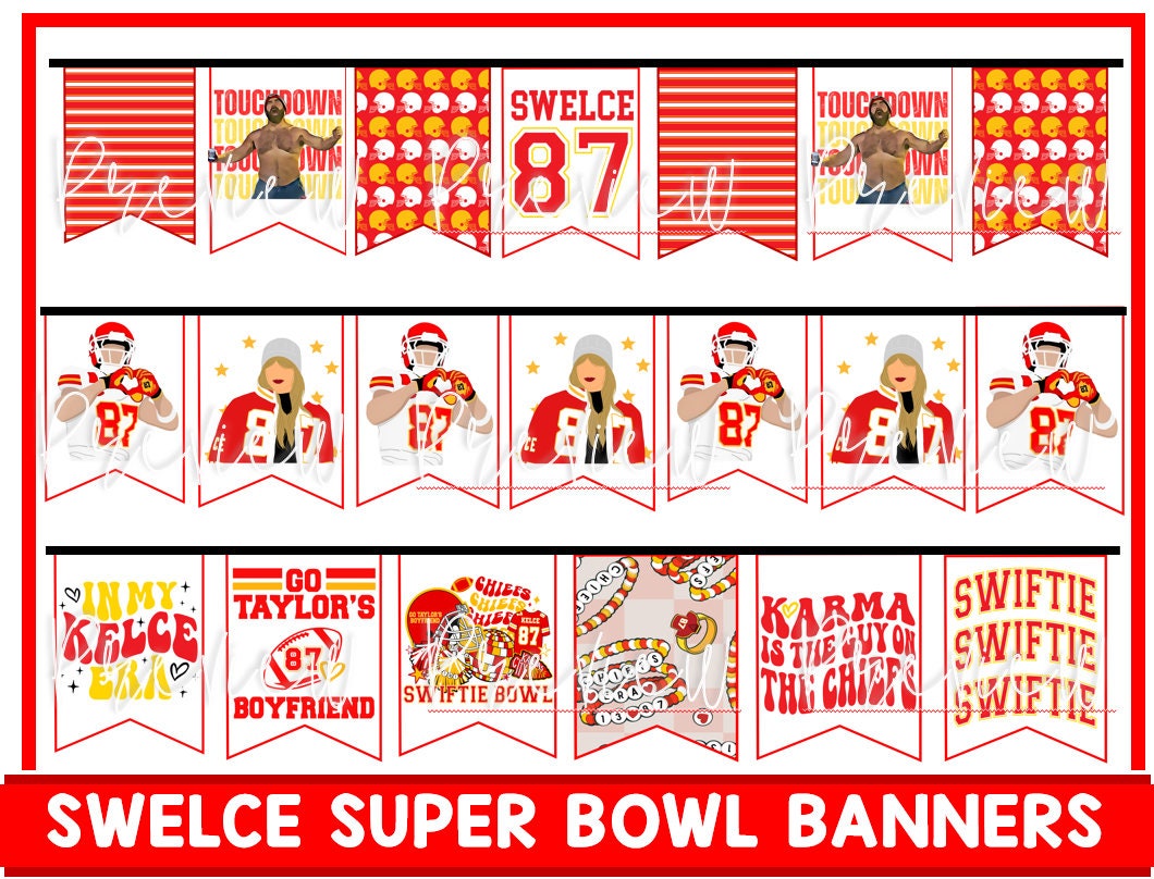 Taylor Swift Travis Kelce Banner, SWELCE Banner, Chiefs Banner, Super ...