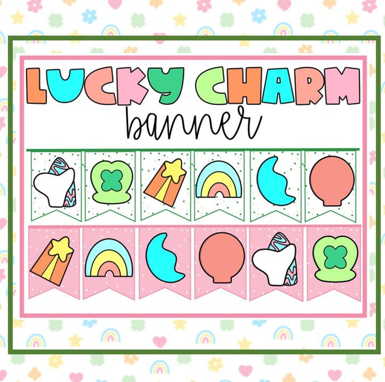 Lucky Charm Banner, St. Patrick's Day Banner, Happy St. Patrick's Day ...