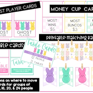 Spring Bunco, Rollin' With My Peeps Bunco, Bunco Cards, Easter Bunco ...