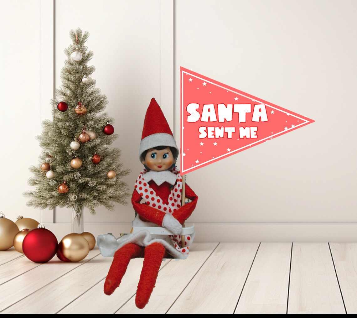 Elf Pennant Flags, Christmas Pennant Flags, Printable Flags - Etsy
