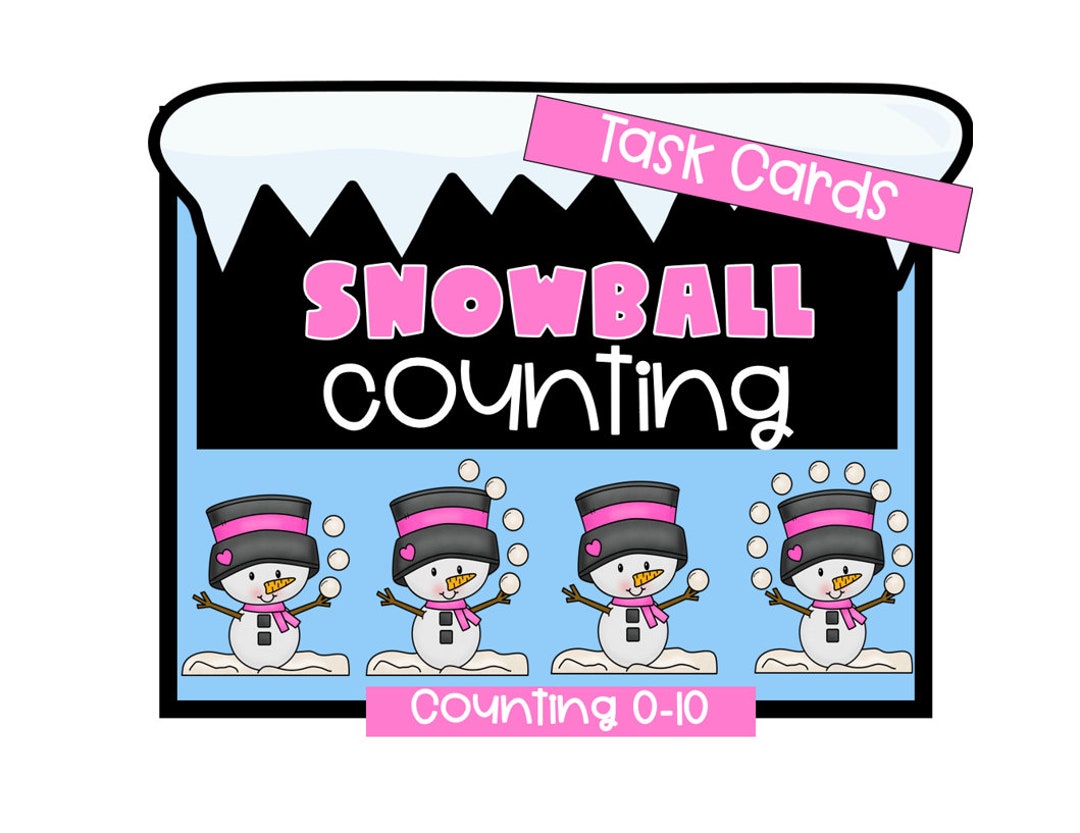 Winter Snowball Counting Task Cards, Counting, Solve the Room - Etsy