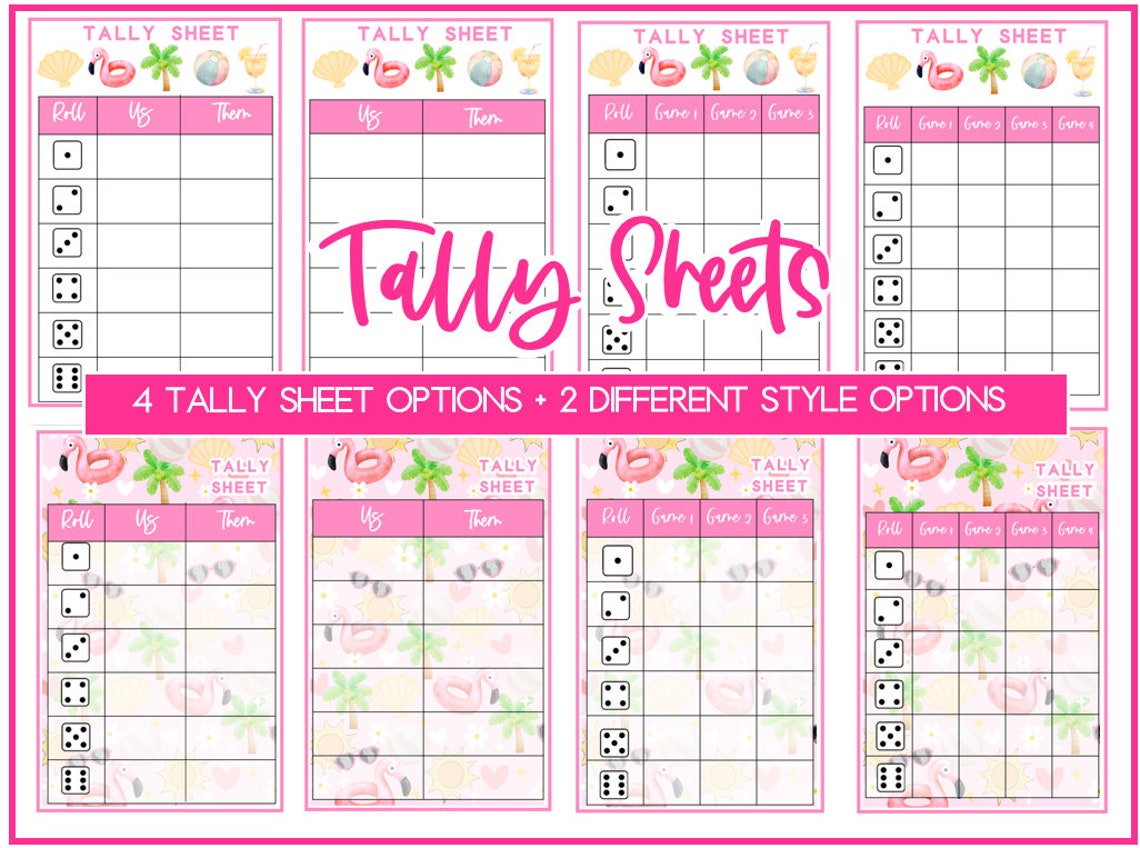 Summer BUNCO, Pool Party BUNCO, Bunco Night, Bunco Party, Summer Theme ...