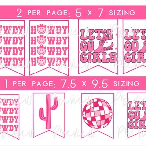 Cowgirl Disco Bunting Banner, Cowgirl Disco Theme, Let's Go Girls ...