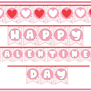 Pink Valentine's Day Banner, Happy Valentine's Day, Valentine Banner ...