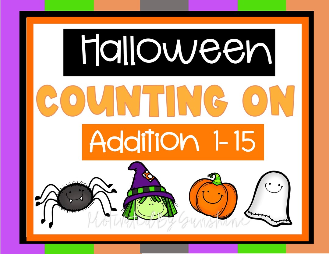 Halloween Count to Add Cards, Numbers 1-20 Count Activity, 1-15 ...