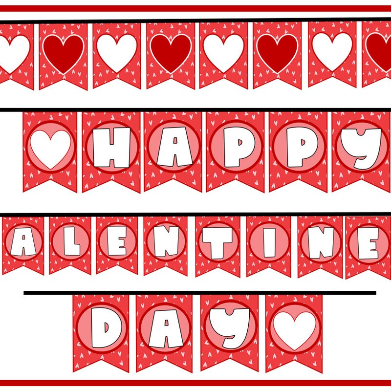 Happy Valentine Day Banners - Etsy