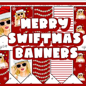 Swiftmas Banner, Merry Swiftmas, Taylor Swift Inspired Banner, Tswift ...