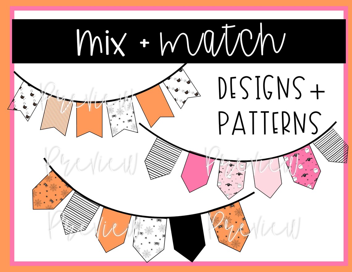 Cute Halloween Bunting Party Banner Printable, Instant Download, Banner ...