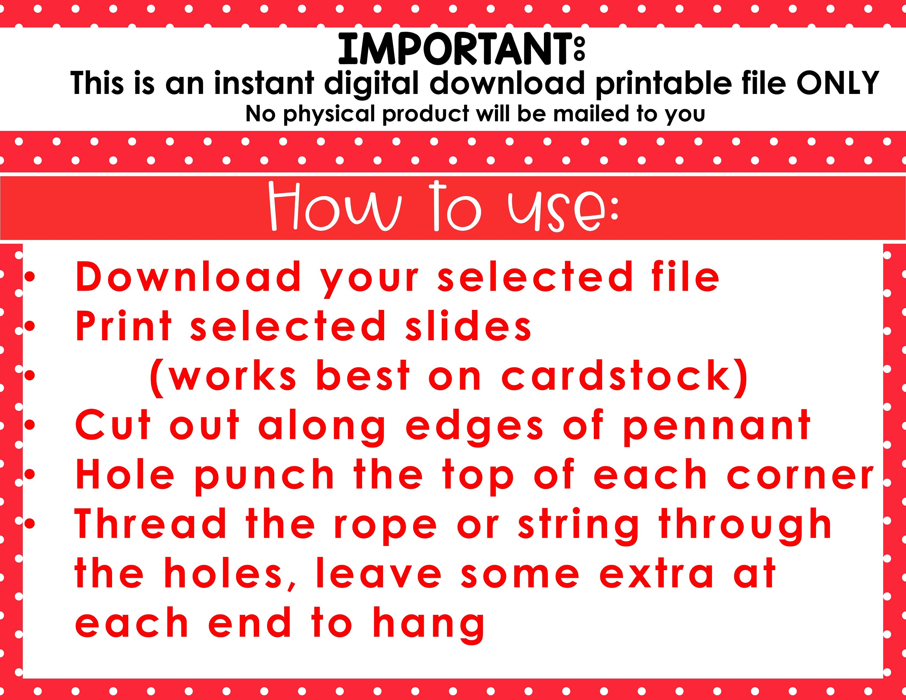 Apple Party Bunting Banner Digital Download Printable - Etsy