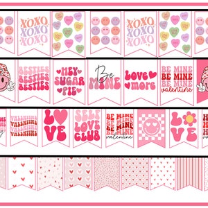 Pink Valentine's Day Banner, Happy Valentine's Day, Valentine Banner ...