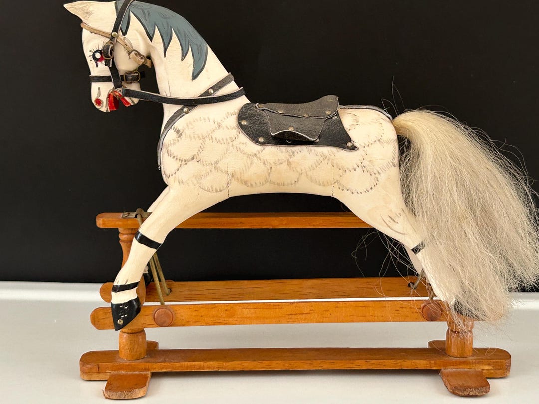Vintage Gliding Table Horse, Authentic Models, Inc., Handmade, Has ...