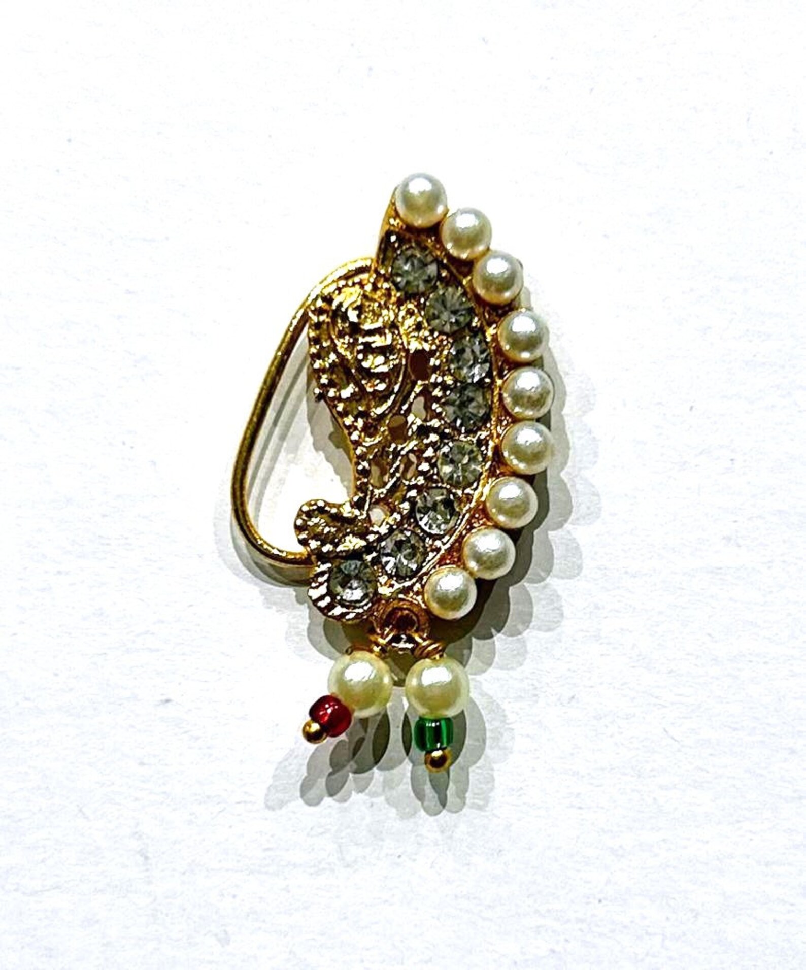 Diwali, Nose Ring, Nath , Non Piercing, Nose Cuff, Indian Wedding ...