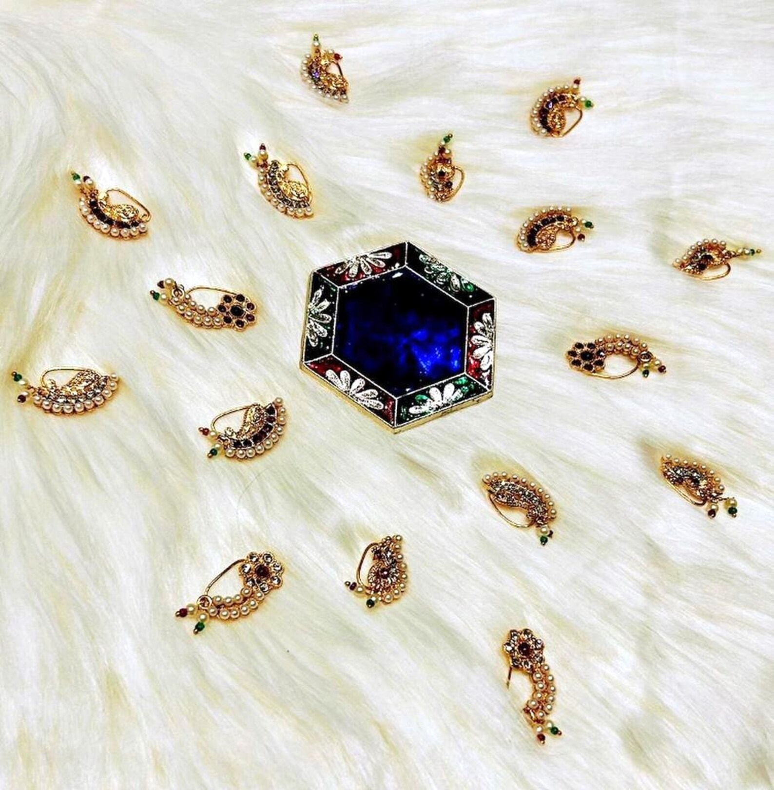 Diwali, Nose Ring, Nath , Non Piercing, Nose Cuff, Indian Wedding ...