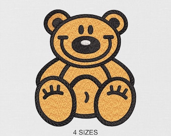 Teddy Bear Embroidery Design – Instant Download - Etsy