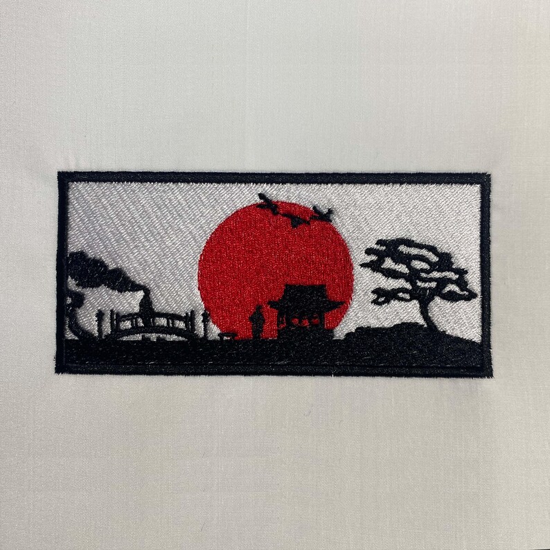 Japanese Landscape Machine Embroidery Design (PES, DST, JEF) - 3 Sizes ...