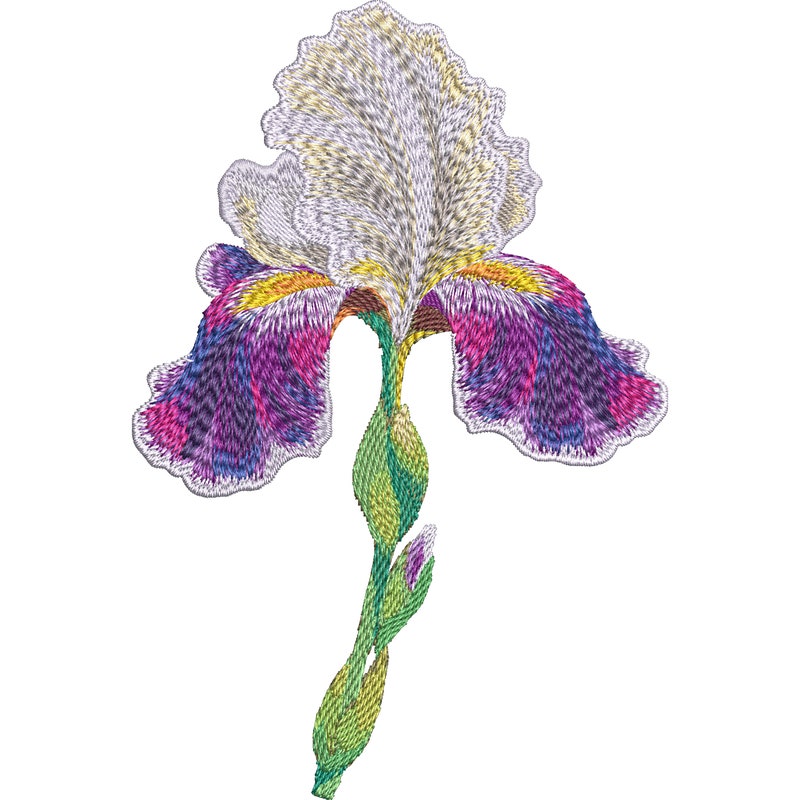 Iris Embroidery - Etsy
