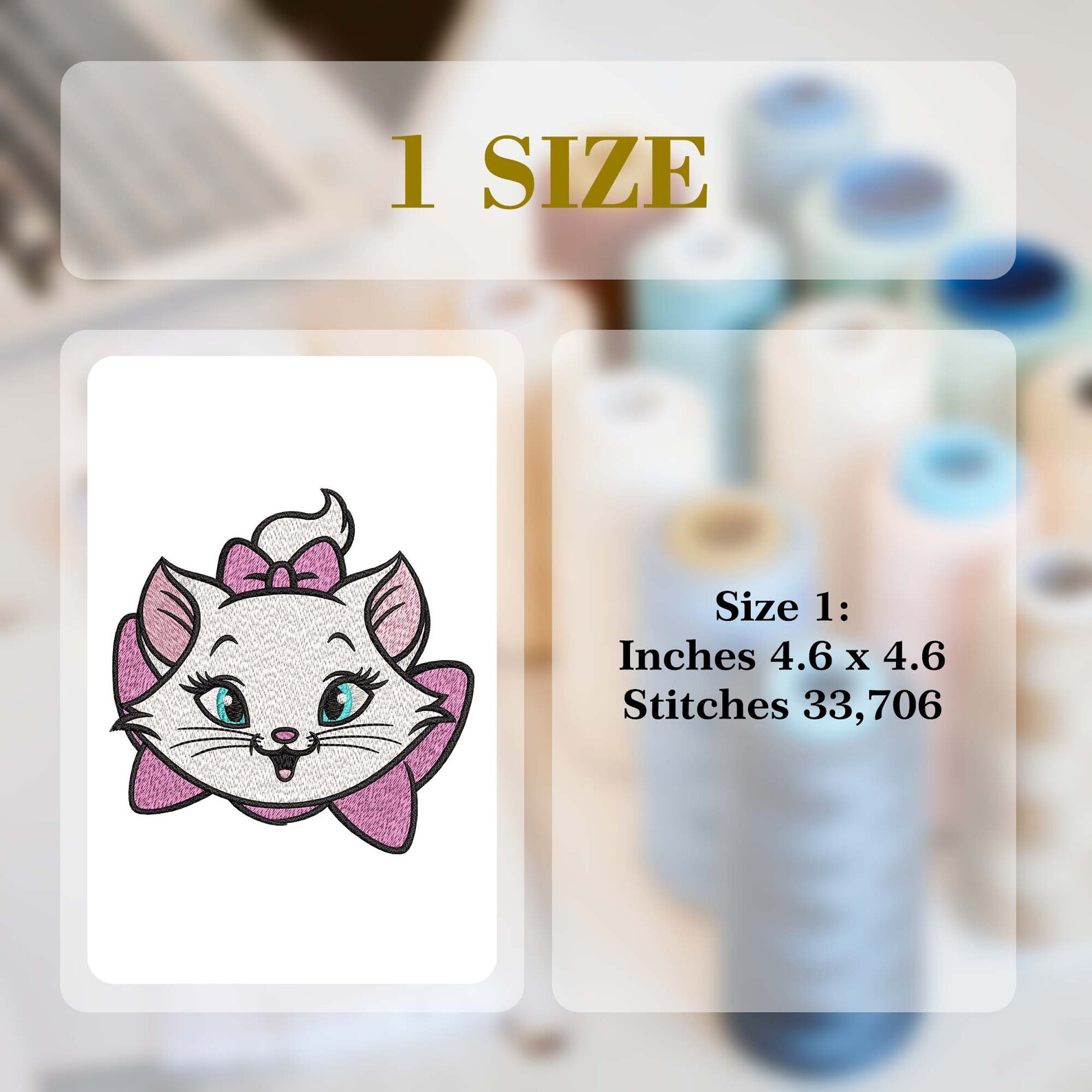 Marie the Aristocats Embroidery Design, Machine Embroidery Design ...