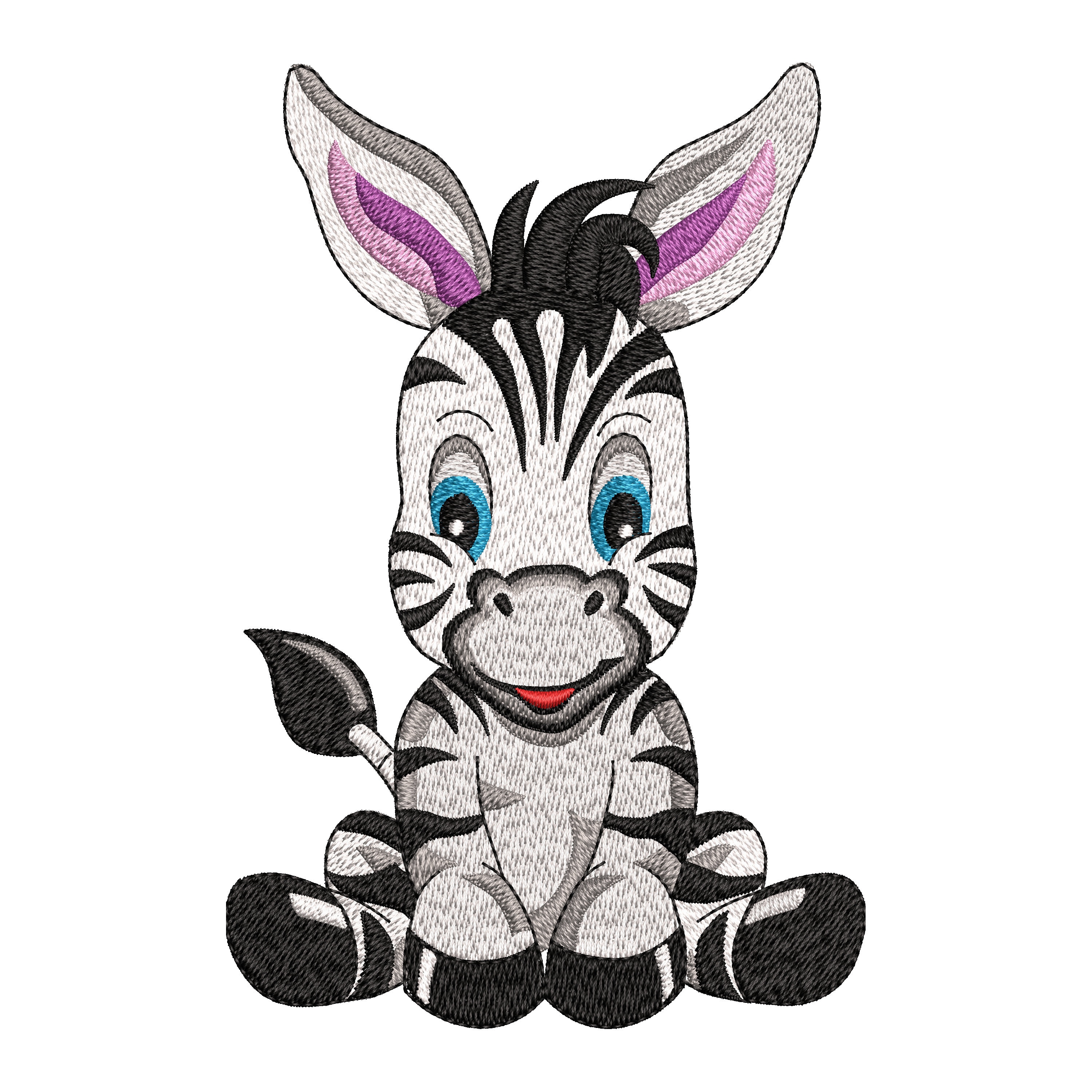 Baby Zebra Embroidery Design, Machine Embroidery Design, Digital ...