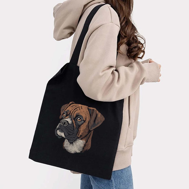 Boxer Dog Embroidery Design – Realistic Pet Portrait, 6 Sizes, Instant ...