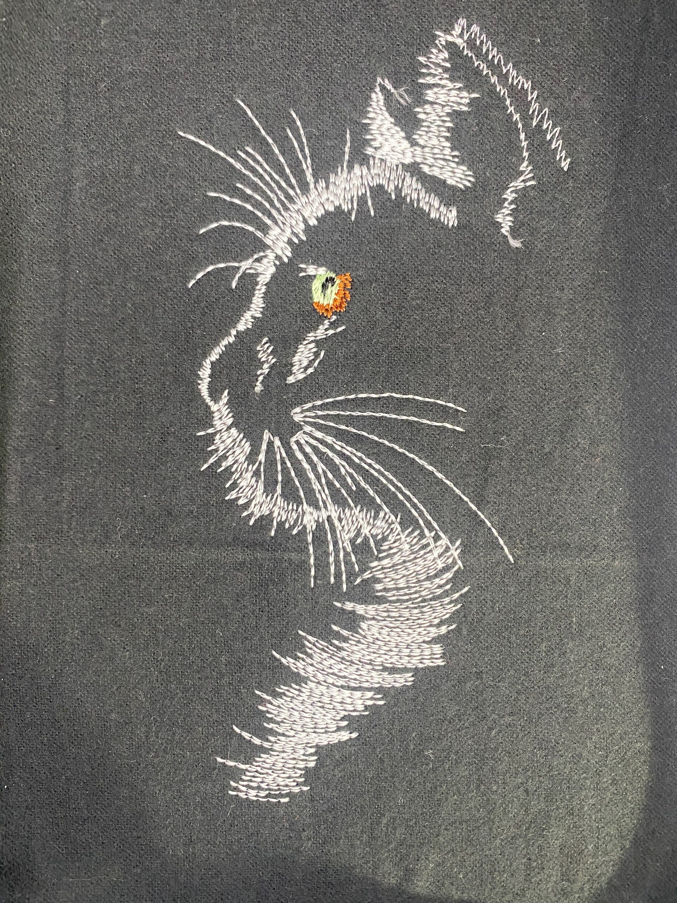 Cat Shadow Machine Embroidery Design - 1 Size - Digital Embroidery File ...