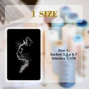 Cat Shadow Machine Embroidery Design - 1 Size - Digital Embroidery File ...