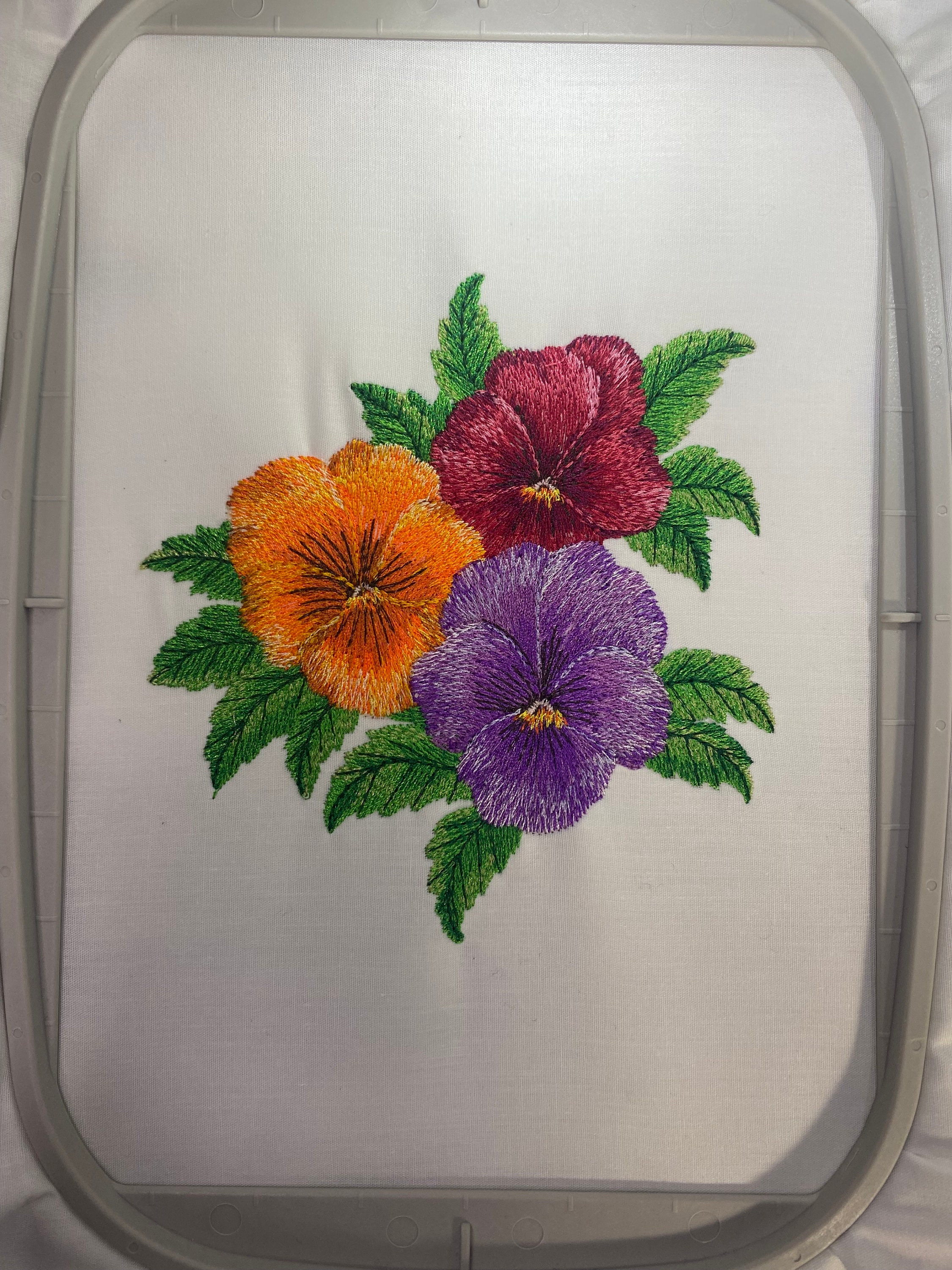 Violet Embroidery Design, Flowers Embroidery Design, Embroidery Designs ...