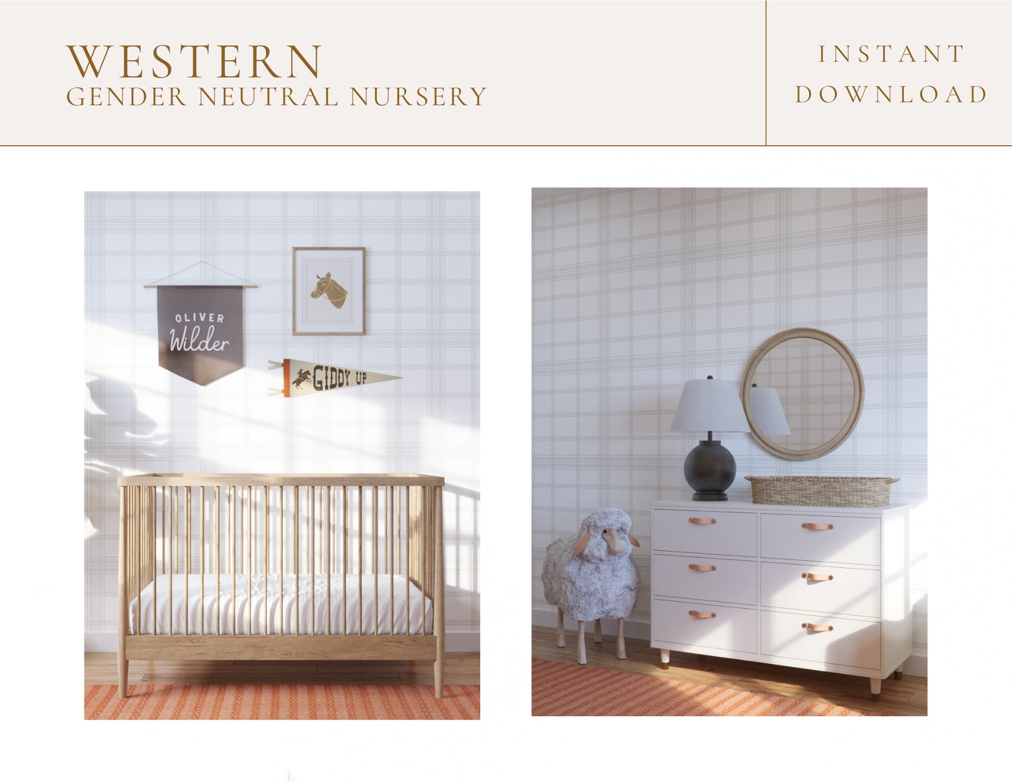 Western Themed Gender Neutral Nursery | Instant Downloadable Nursery ...