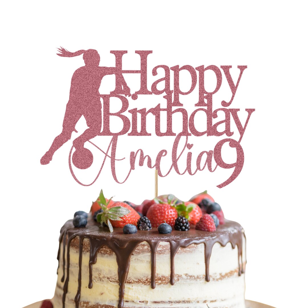 Personalised Girl Footballer Cake Topper Lionesses Glitter - Etsy