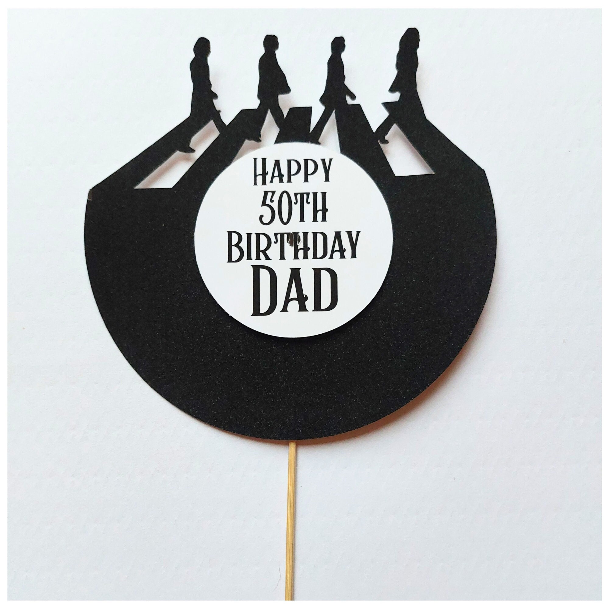 Vinyl Record Cake Topper the Beatles Personalised - Etsy UK