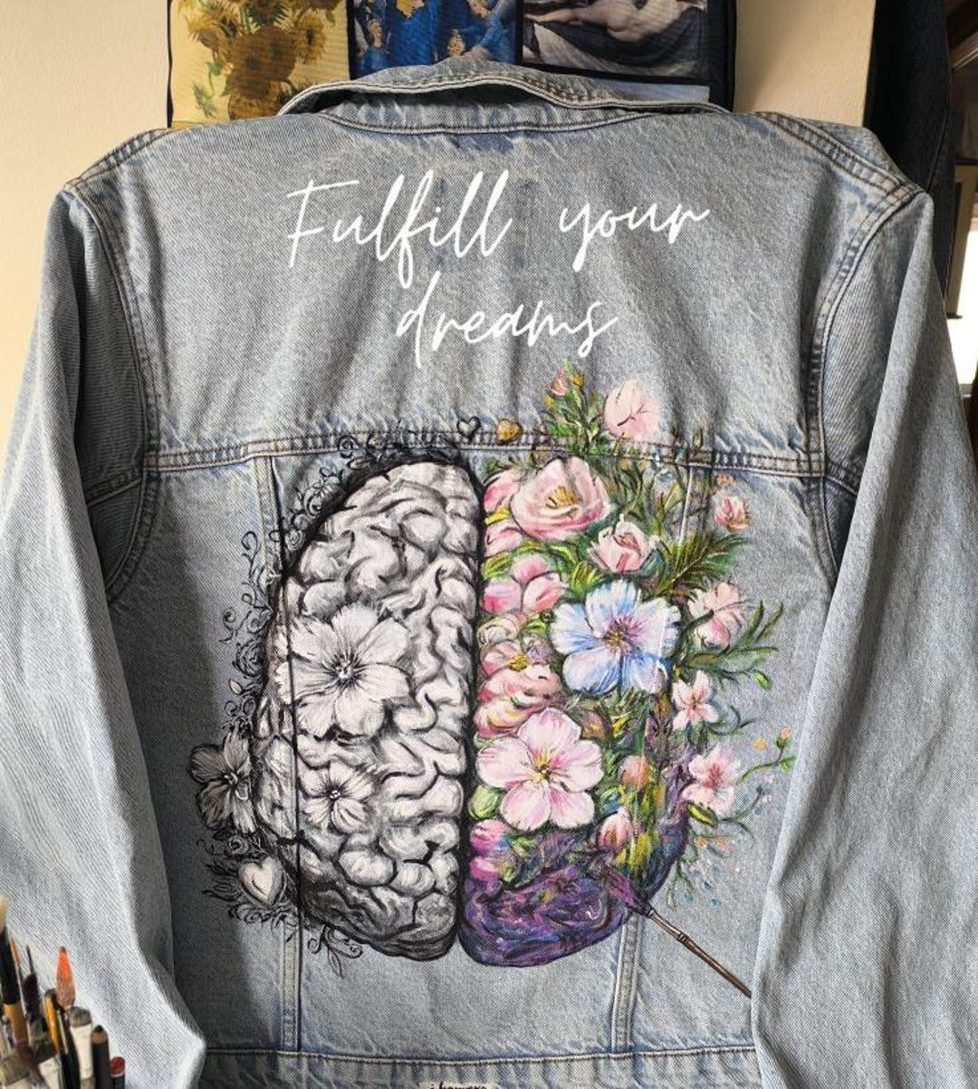 Hand-painted Jacket | Custom Denim Art | Denim Jacket | Artistic Hand ...
