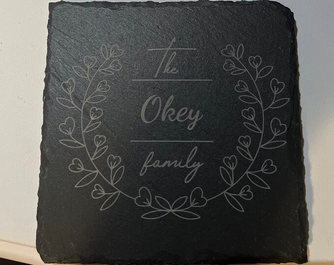 Personalized Slate Coasters, Engraved Custom Slate Coasters - Etsy
