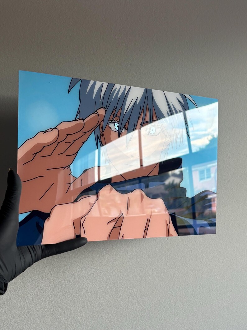 Gojo Satoru 8 X 12 JJK Anime Glass Painting - Etsy