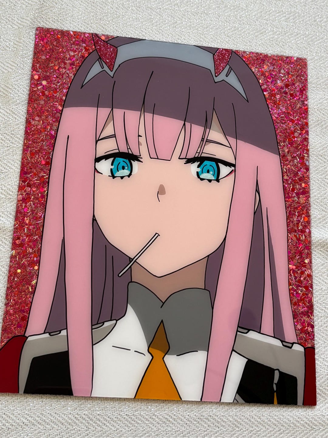 Zero Two |DITF| Anime Glass Painting - Etsy