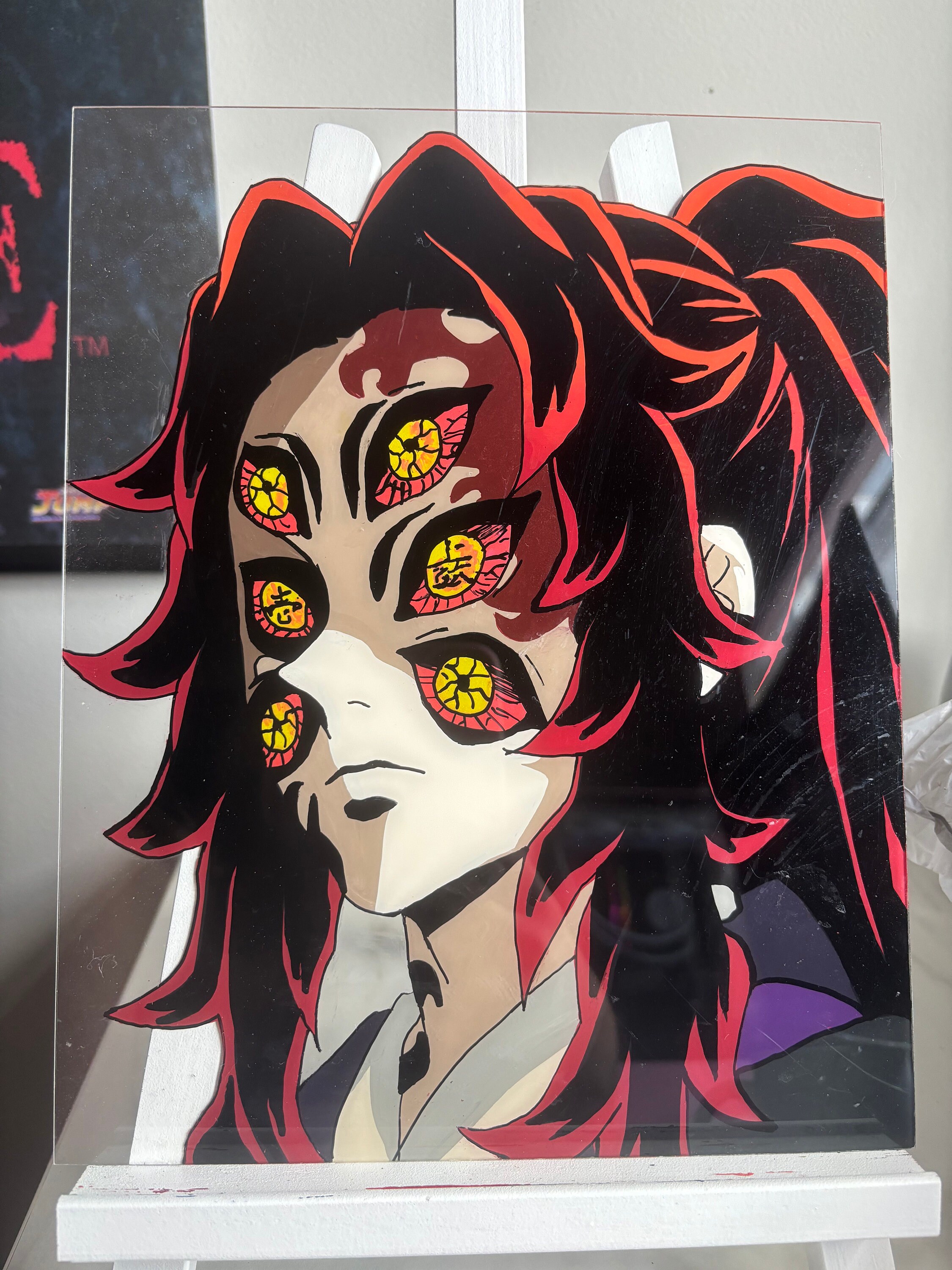 Kokushibo Demon Slayer Anime Glass Painting - Etsy
