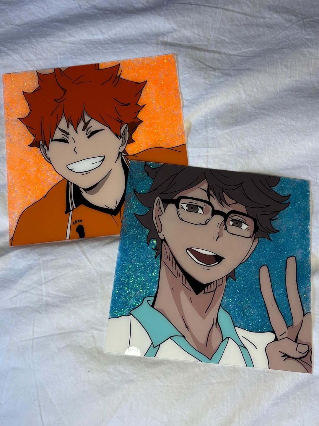 Hinata Shoyo and Oikawa Tooru H Anime Glass Painting - Etsy UK